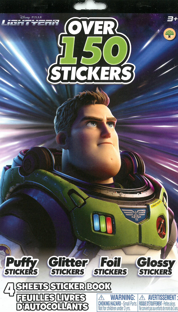Pixar LightYear Sticker Book (4 Sheets 150+ Stickers) – M & G ...